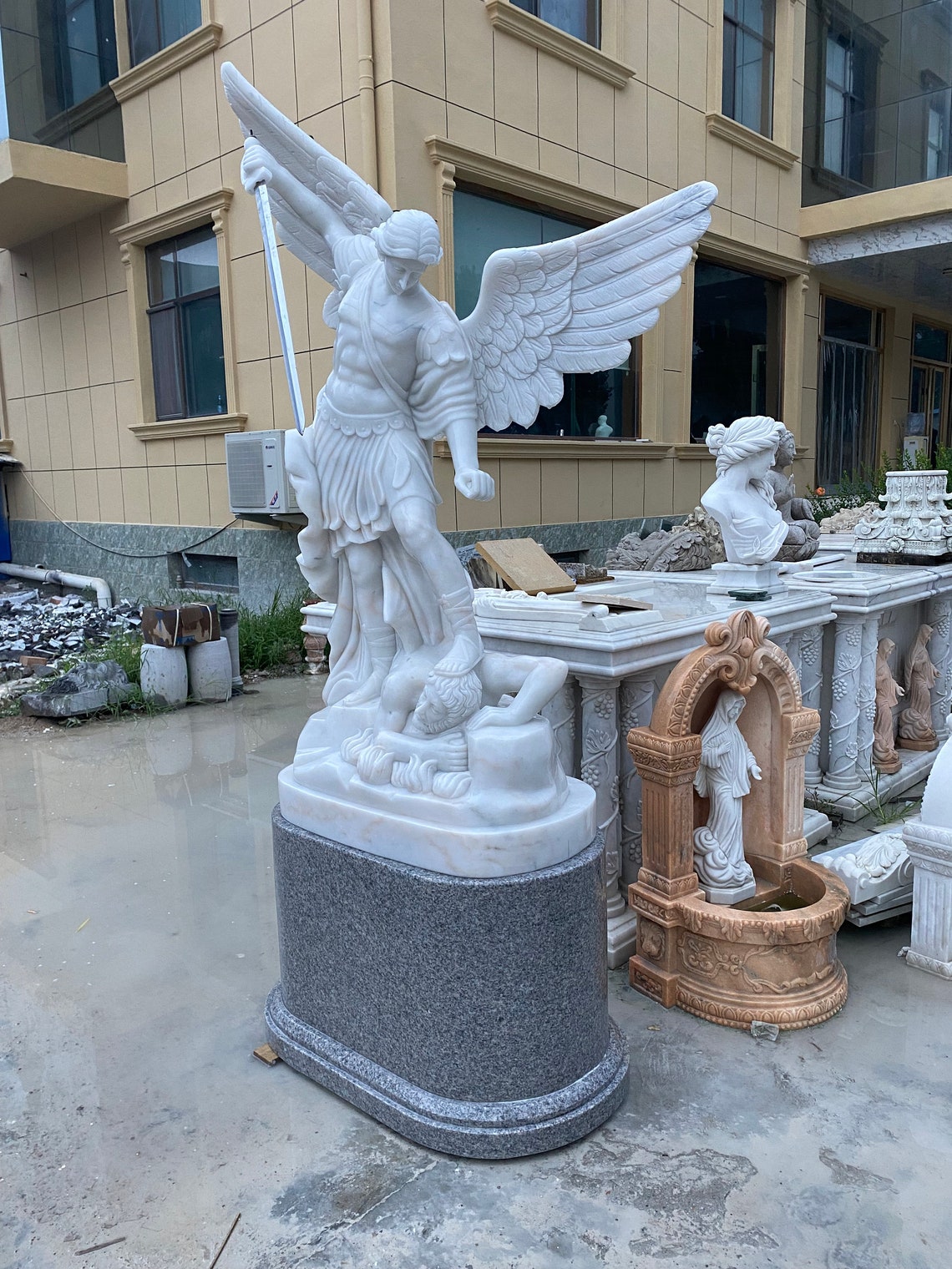 Michael the Archangel Marble Statue - Etsy