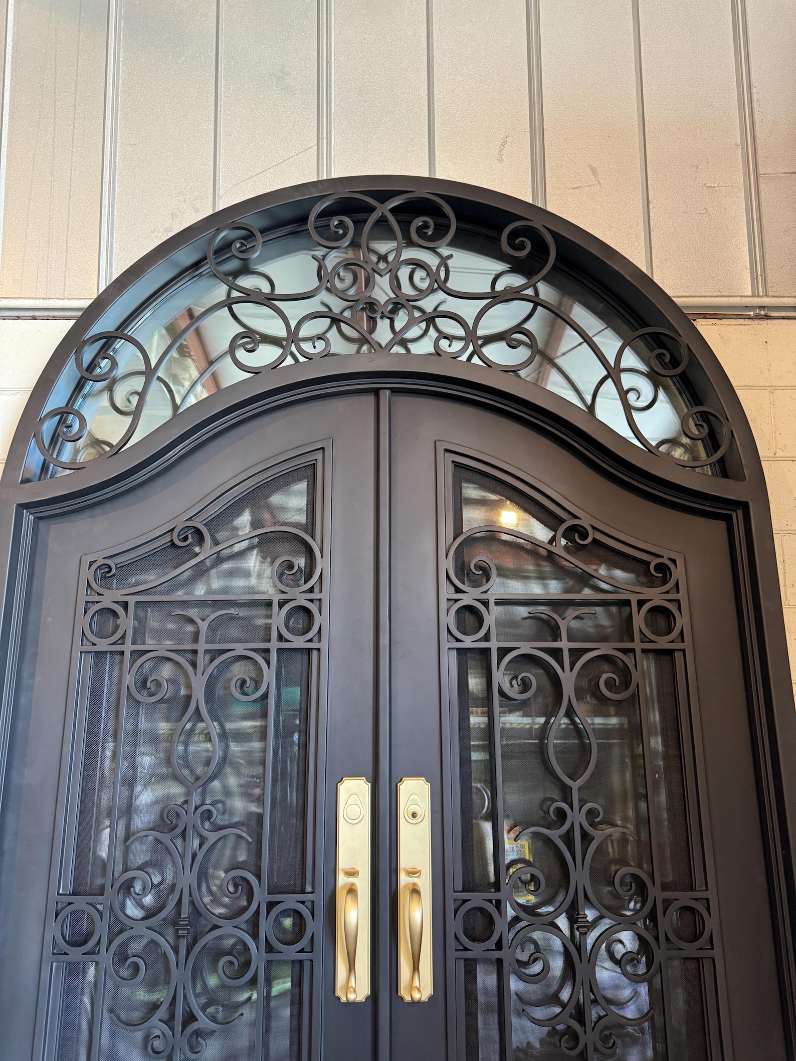 Victorian Style Wrought Iron Thermopane Entry Door - - Etsy