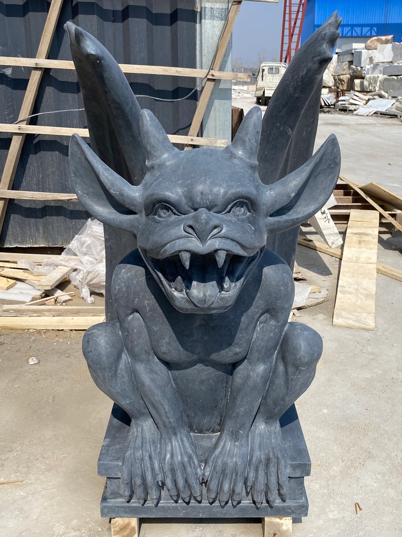 Carved Stone Grotesque Gargoyle Statues - TF436 - Etsy