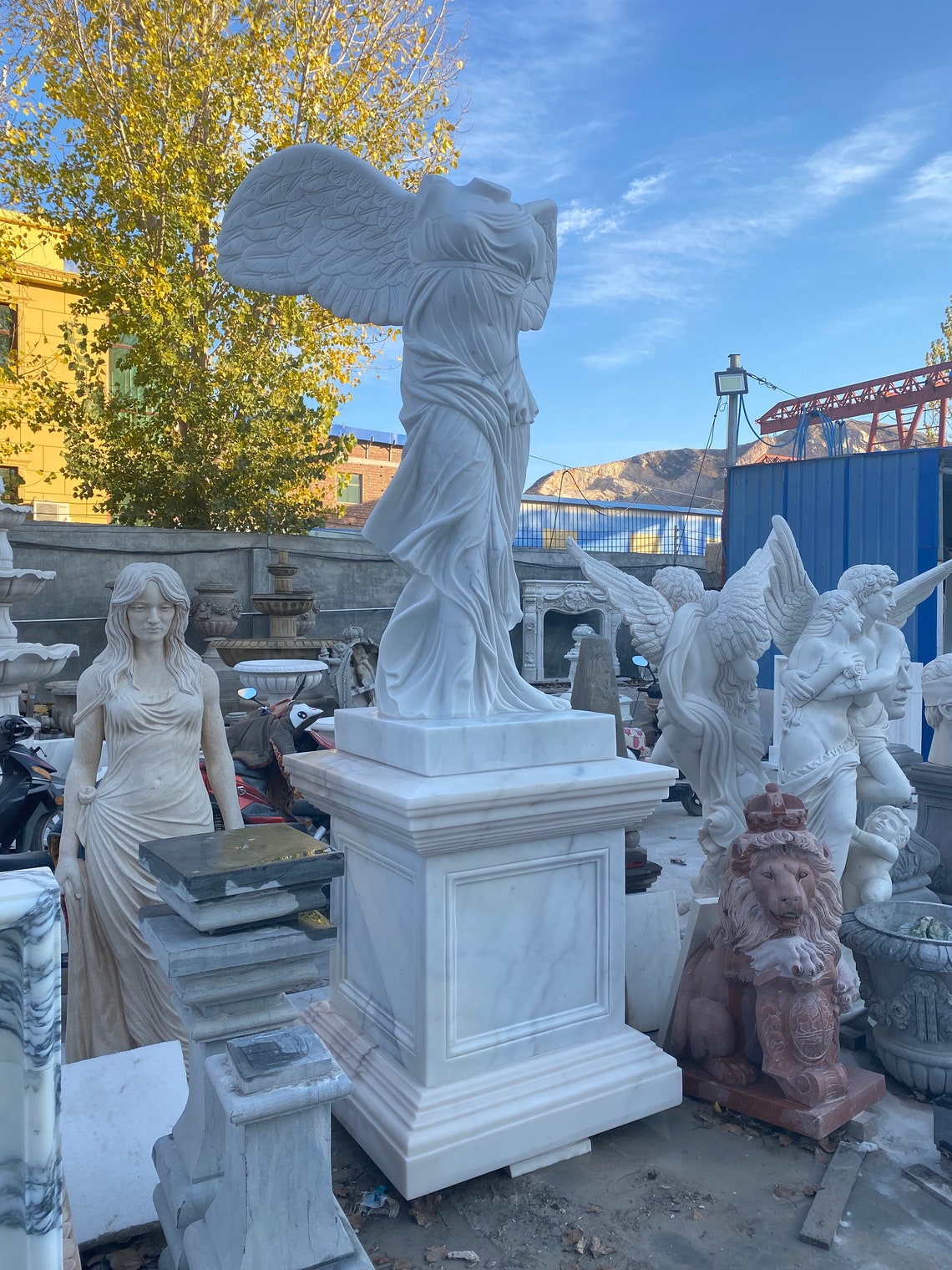 Samothrace Winged Victory Marble Statue - Etsy