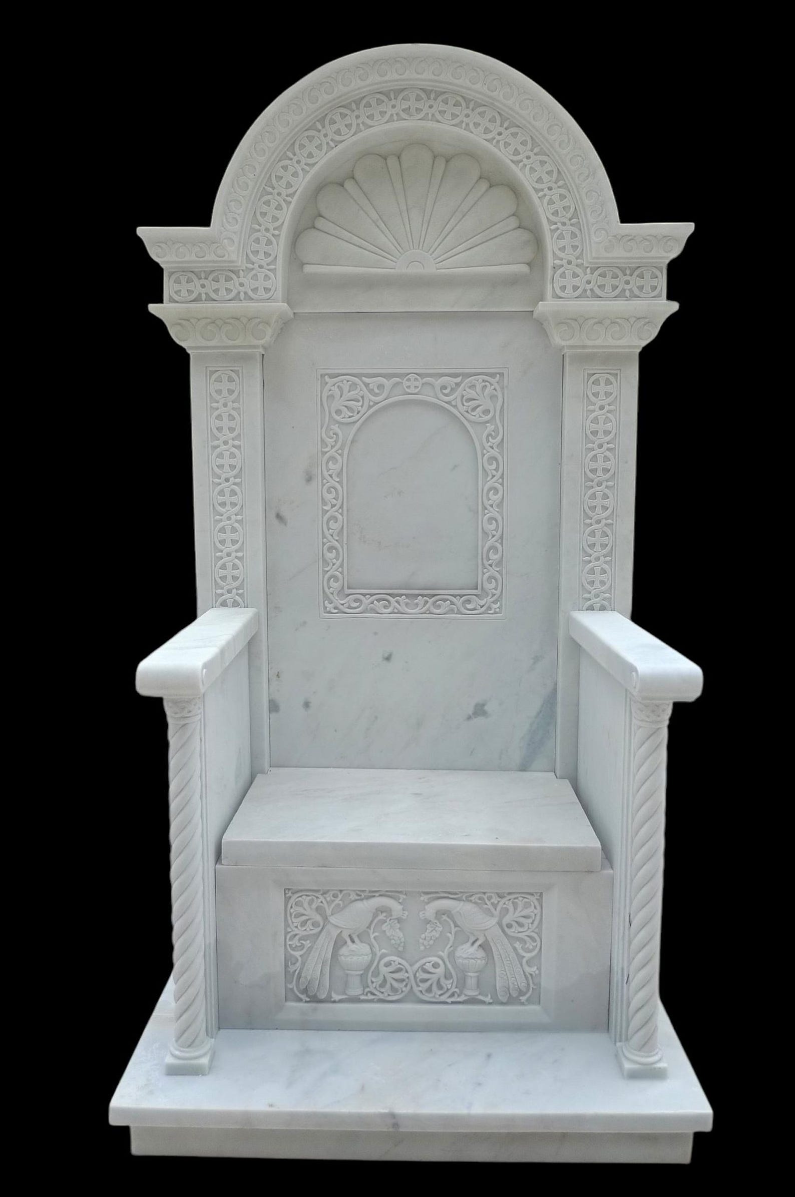 Hand Carved Marble Church Throne Chair - BCJ71 - Etsy