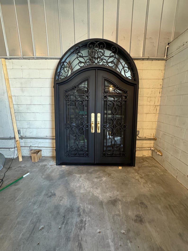 Victorian Style Wrought Iron Thermopane Entry Door - - Etsy