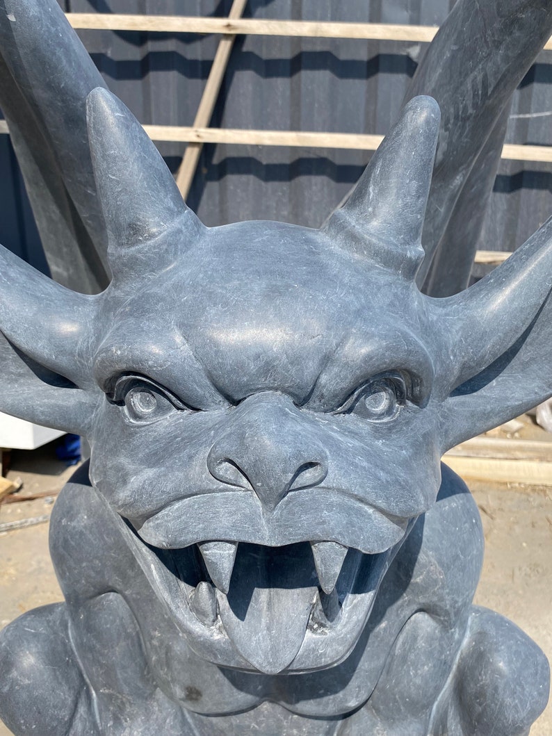 Carved Stone Grotesque Gargoyle Statues - TF436 - Etsy
