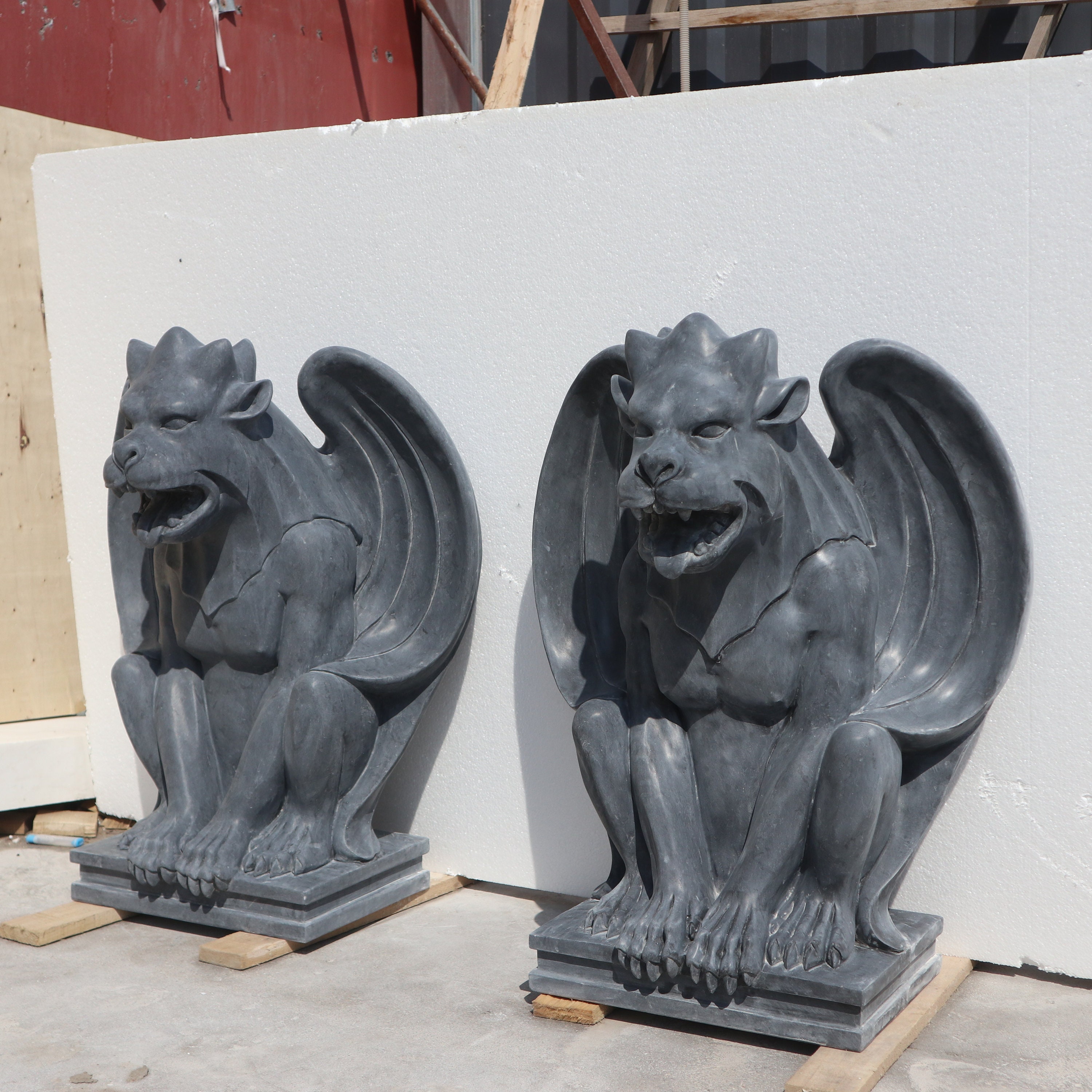 Carved Stone Grotesque Gargoyle Statues - TF435 - Etsy