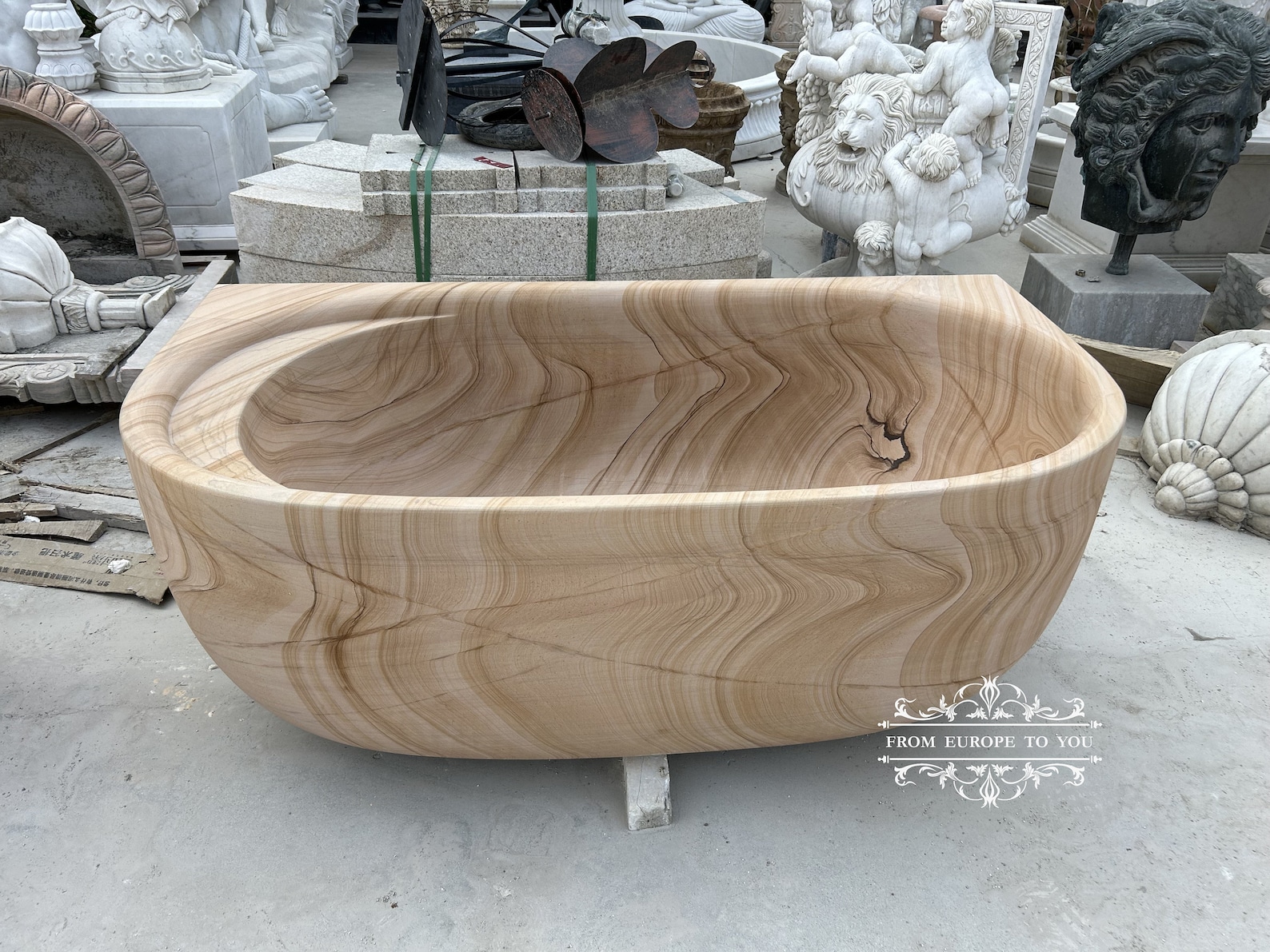 Hand Carved Sandstone Designer Bathtub - JX1503 - Etsy