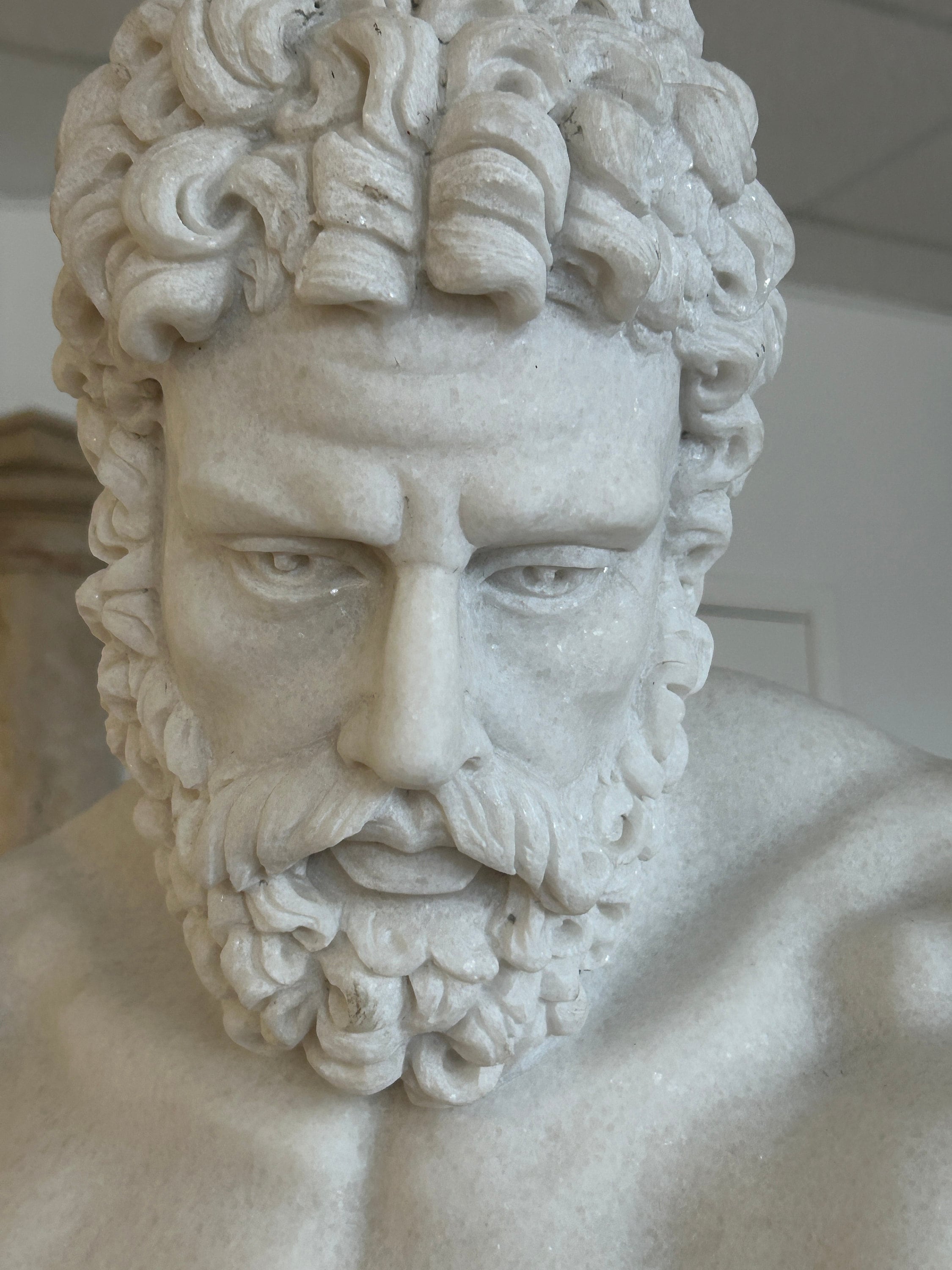 Hand Carved Marble Hercules Statue - Etsy