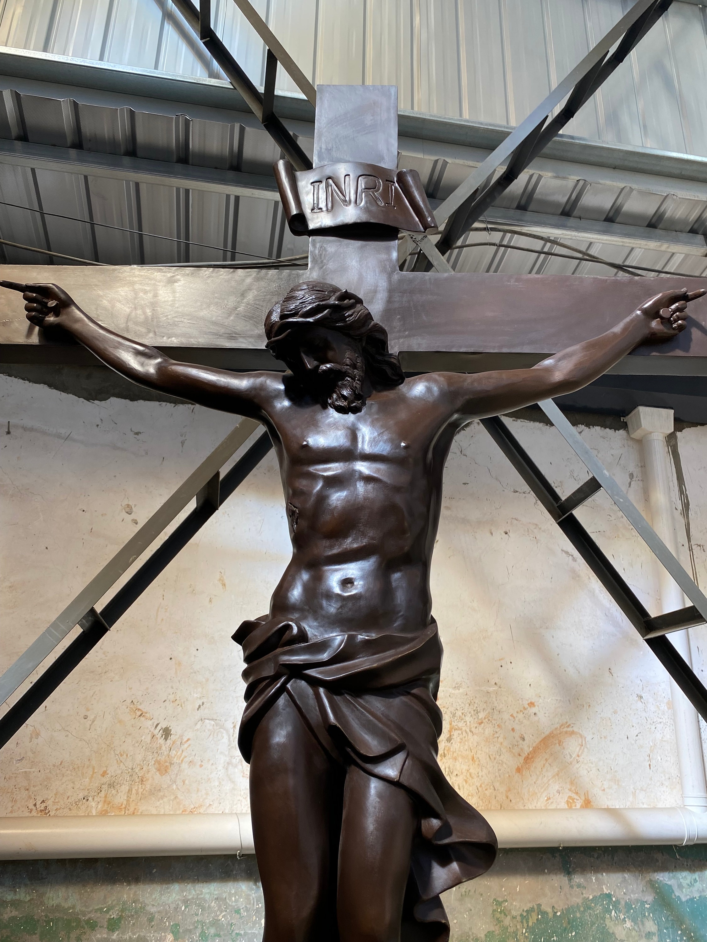 Monumental Bronze Jesus on the Cross Statue - Etsy