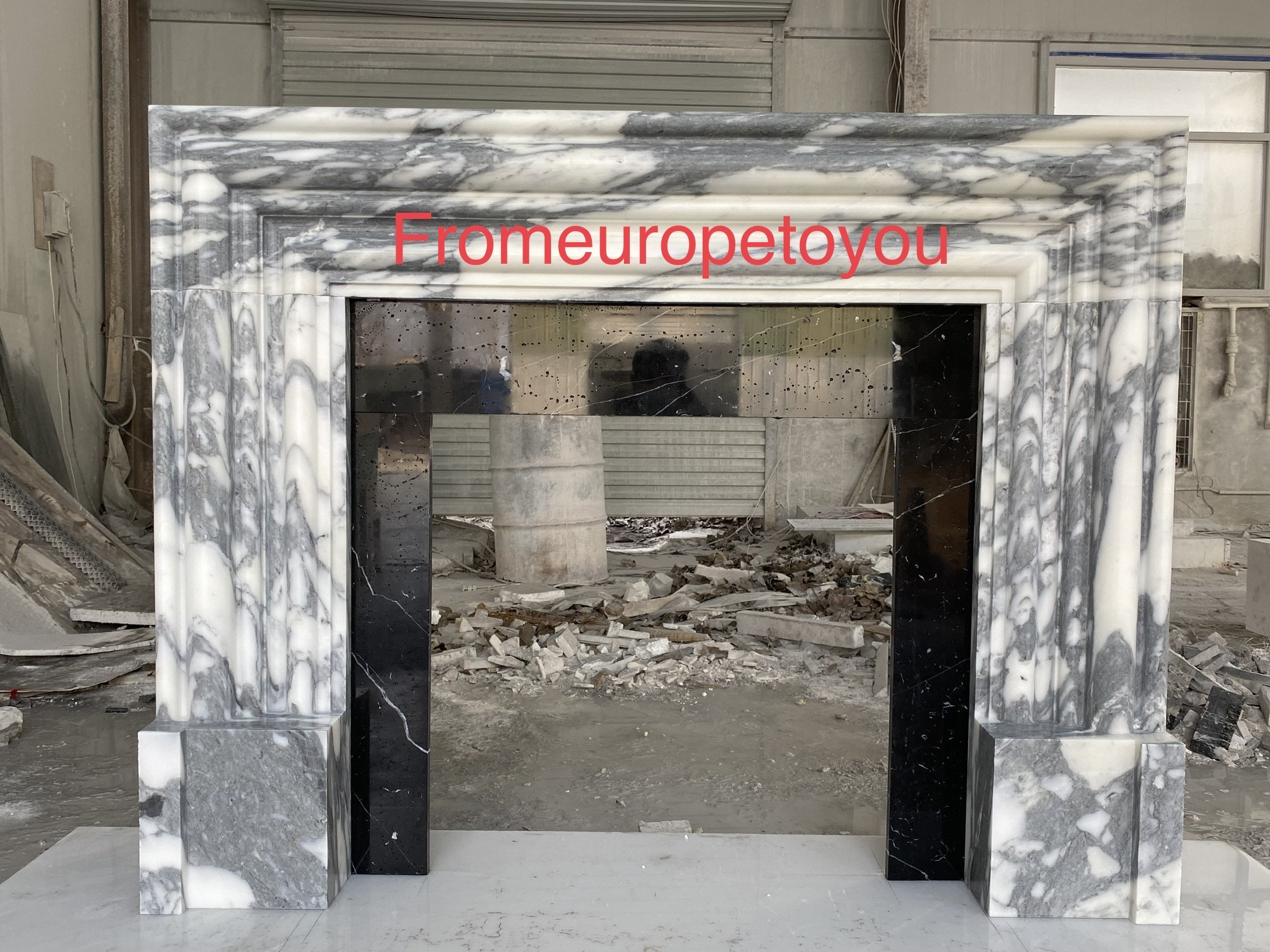 Carved Modern Italian Arabescato Marble Fireplace Mantel - Etsy
