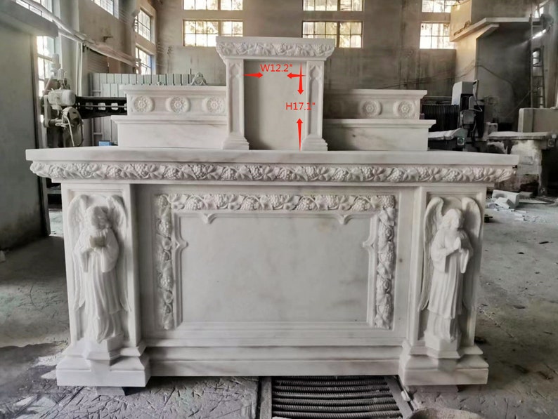 Carved Marble Religious Church Altar With Angels - Etsy