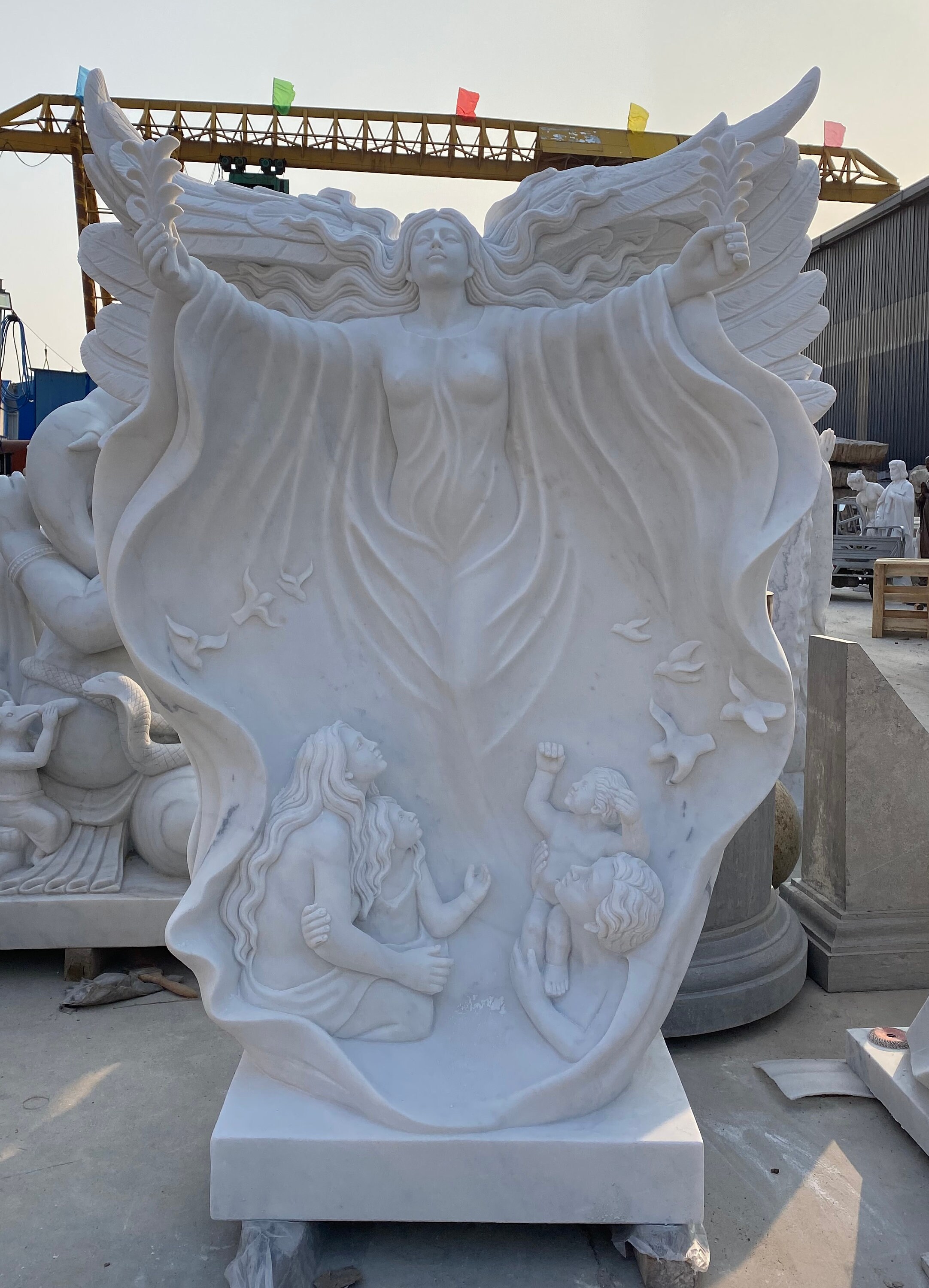 Beautiful Marble Angel Statue - Etsy