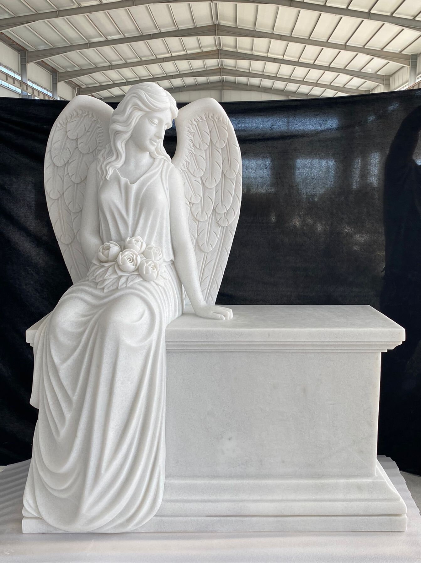 Hand Carved Marble Angel Monument - TF1025 - Etsy