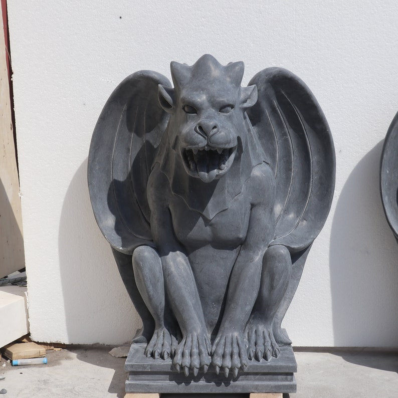 Carved Stone Grotesque Gargoyle Statues - TF435 - Etsy