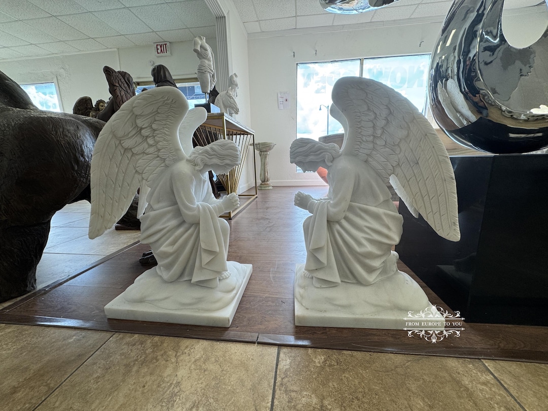 Marble Carved Kneeling Praying Statues - TF540 - Etsy