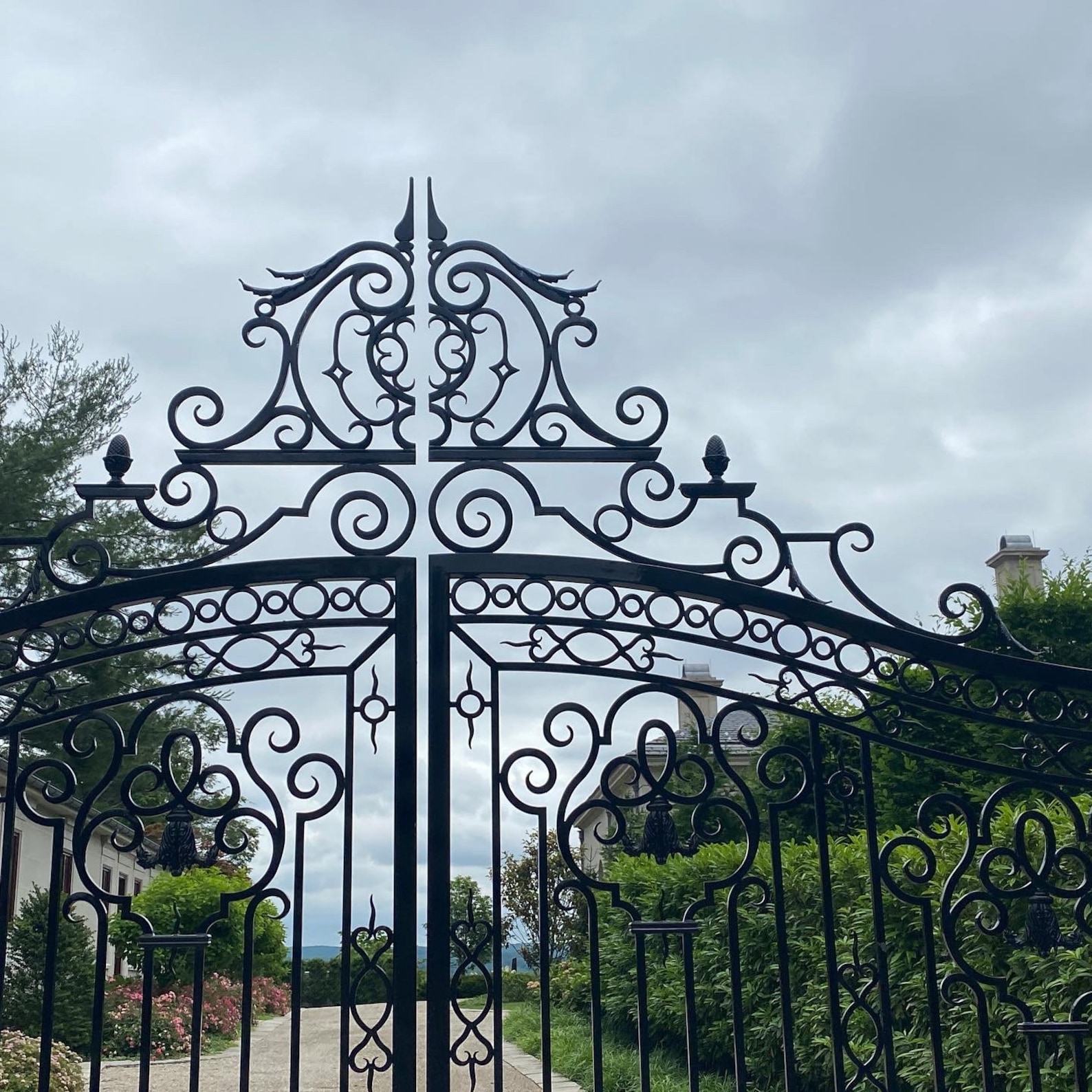 Victorian Style Wrought Iron Driveway Gates - Etsy