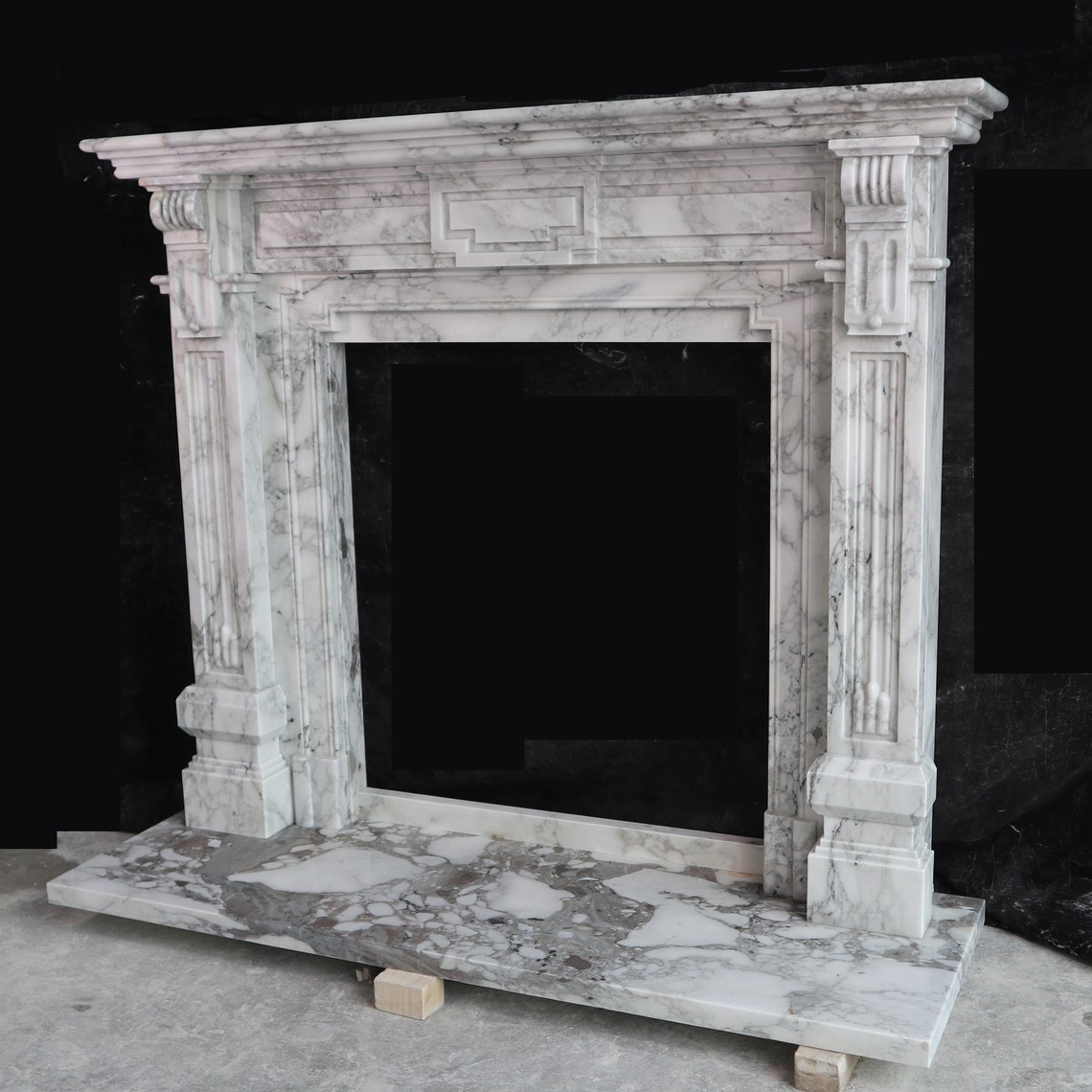 Victorian Style Italian Marble Fireplace Mantel - Etsy