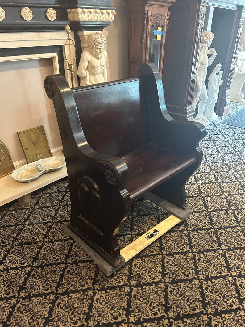 Gothic Mahogany Religious Church Bench - JJCC66 - Etsy