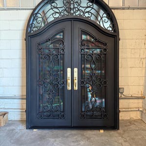 Victorian Style Wrought Iron Thermopane Entry Door - - Etsy