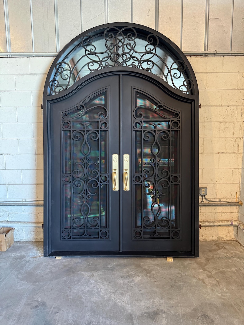 Victorian Style Wrought Iron Thermopane Entry Door - - Etsy