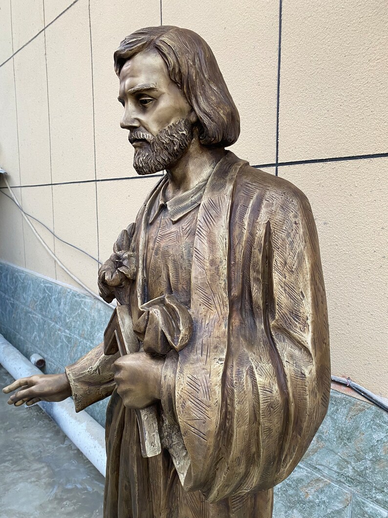 Bronze St. Joseph the Worker Statue - Etsy