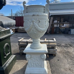 Monumental Cast Iron Rams Head Urn - Etsy