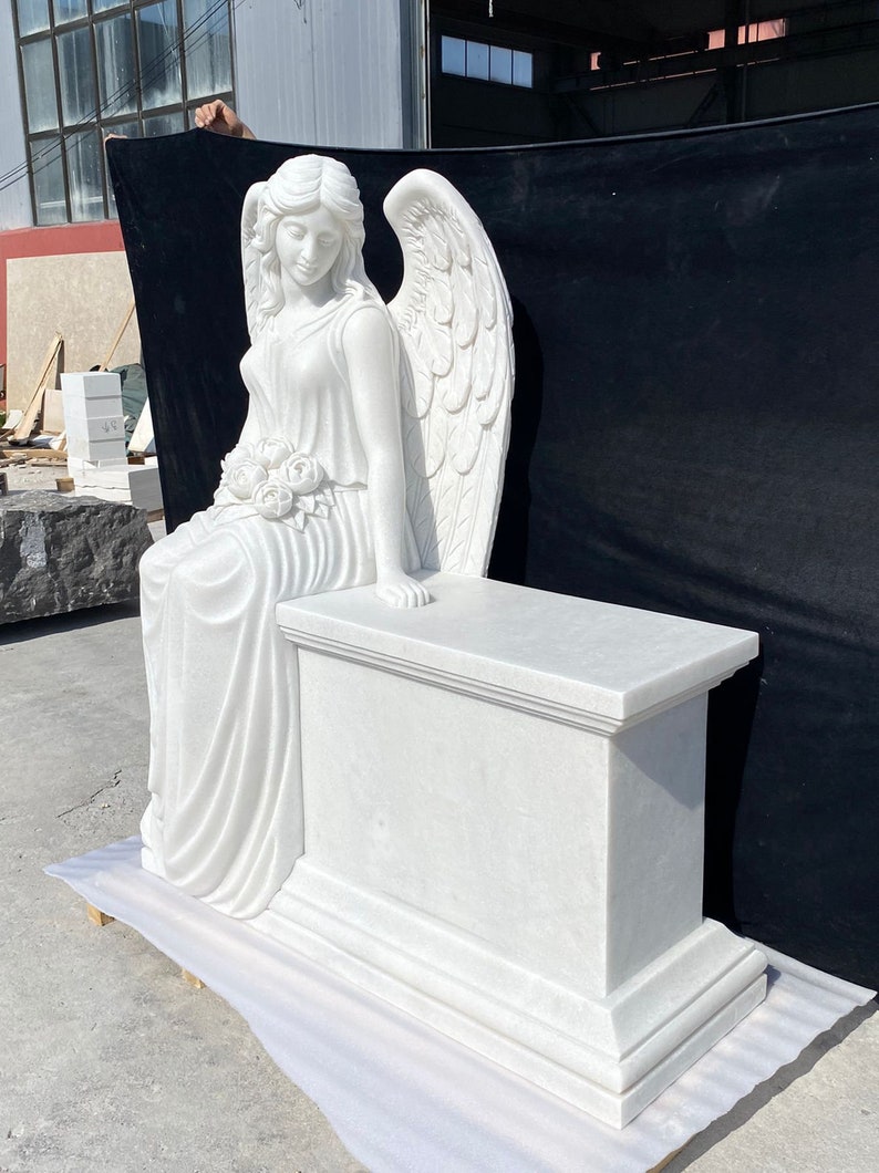 Hand Carved Marble Angel Monument - TF1025 - Etsy