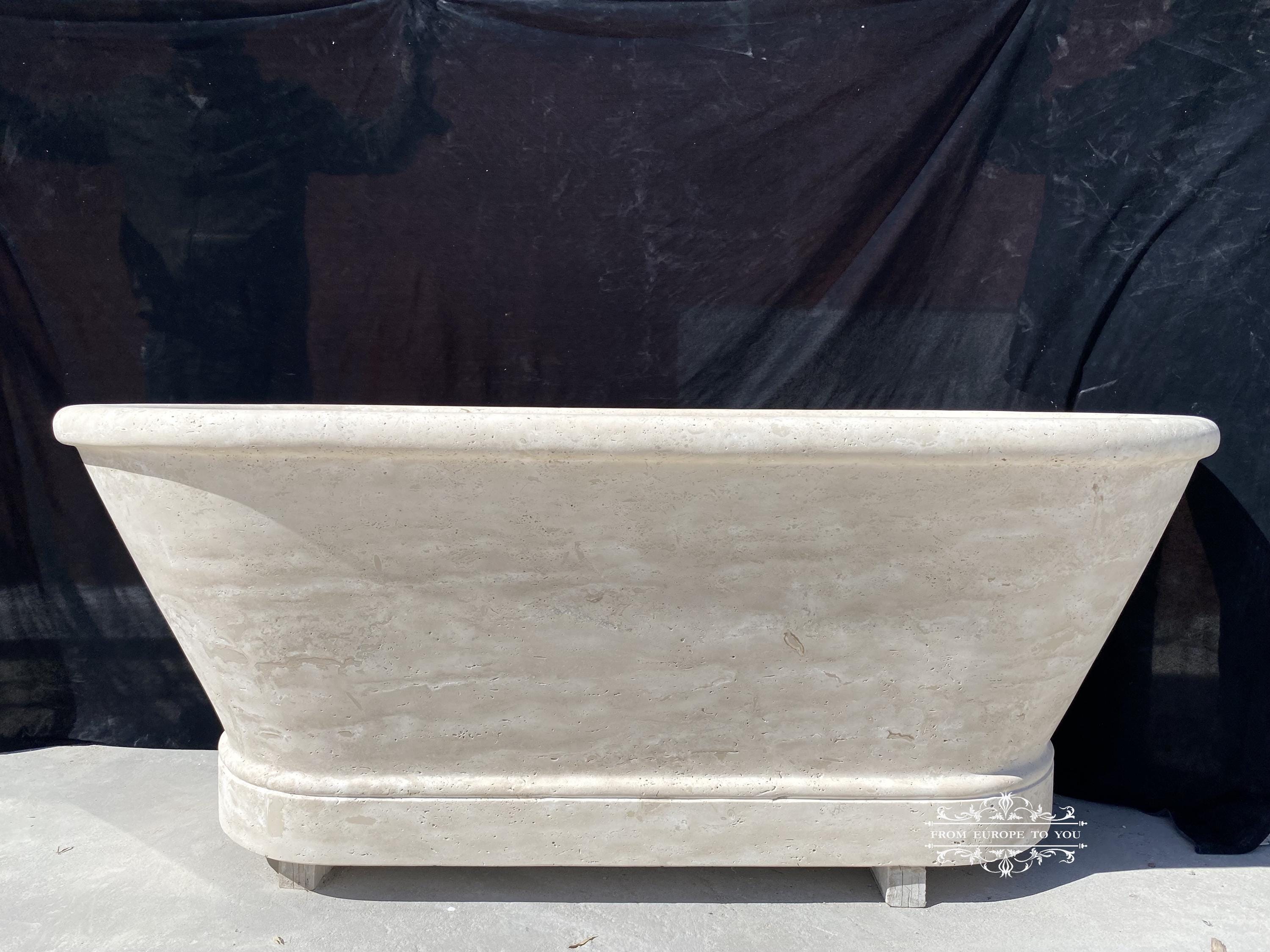Travertine Carved Designer Stone Bathtub - TF89 - Etsy