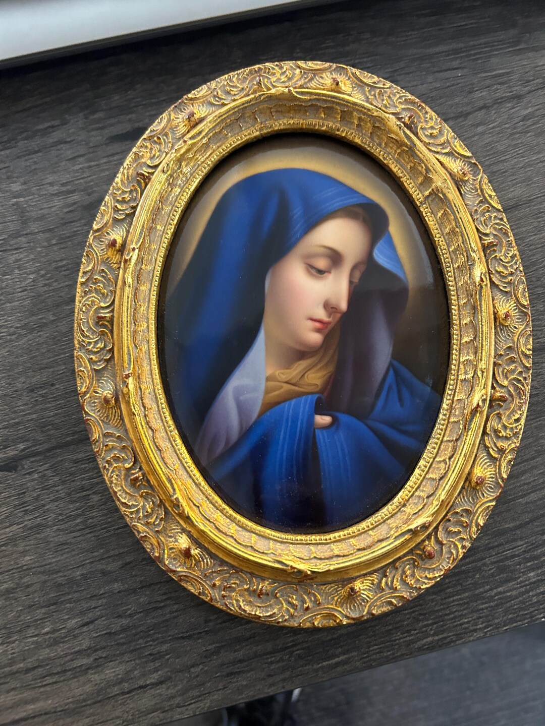 Signed KPM Antique Mother Mary Plaque in a Frame - BM4 - Etsy