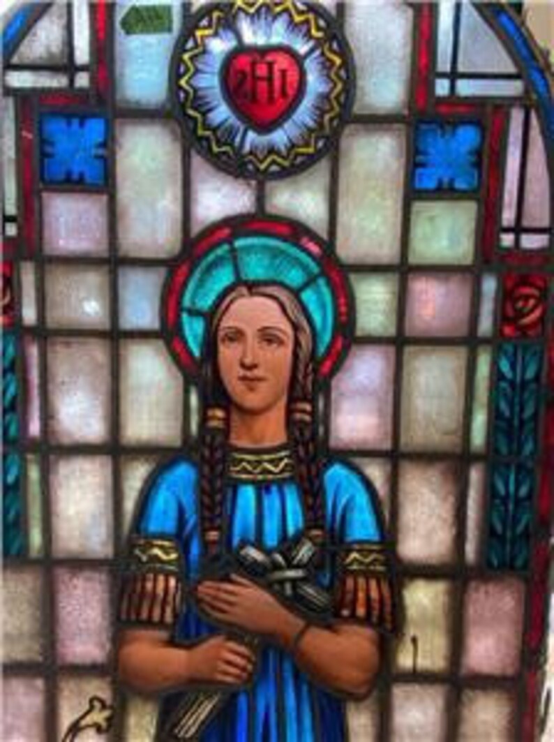 Antique St. Kateri Tekawitha Glass Church Window #CCM113 - Etsy