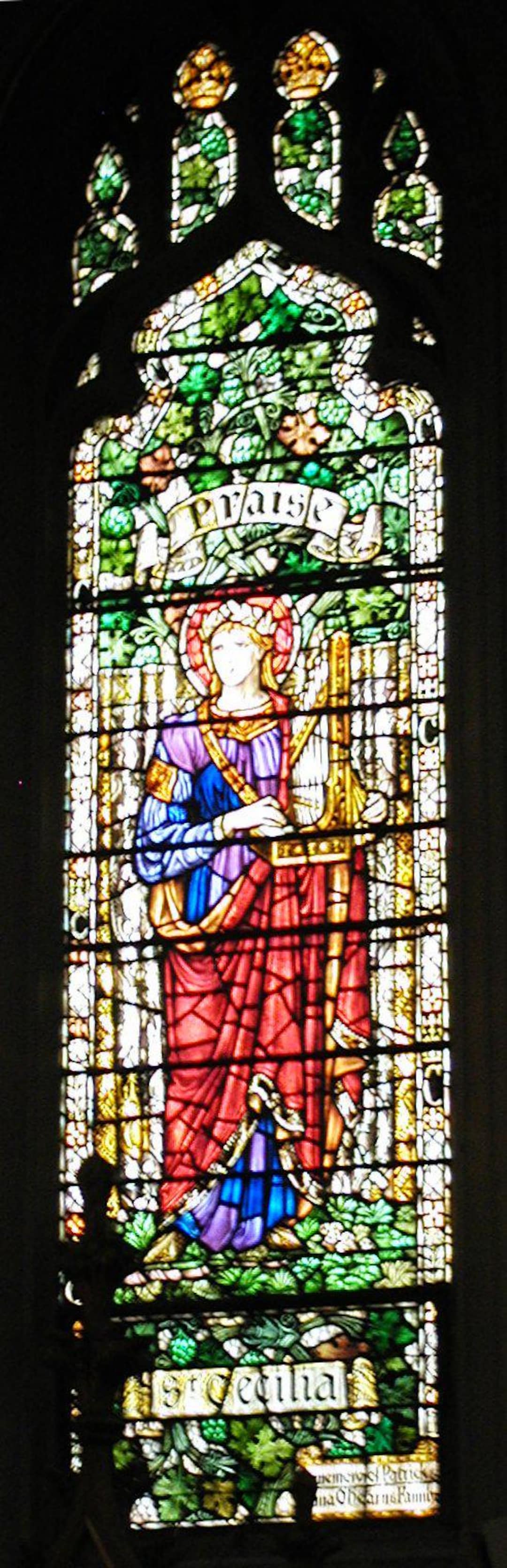 Antique Powell Stained Glass Saint Cecilia Church Window - JRB8 - Etsy