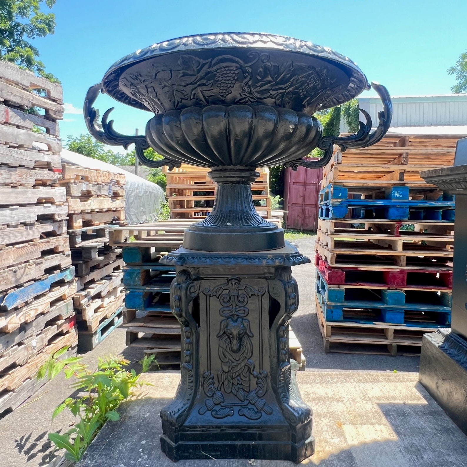 Victorian Style Cast Iron Estate Urn - RS1779A - Etsy