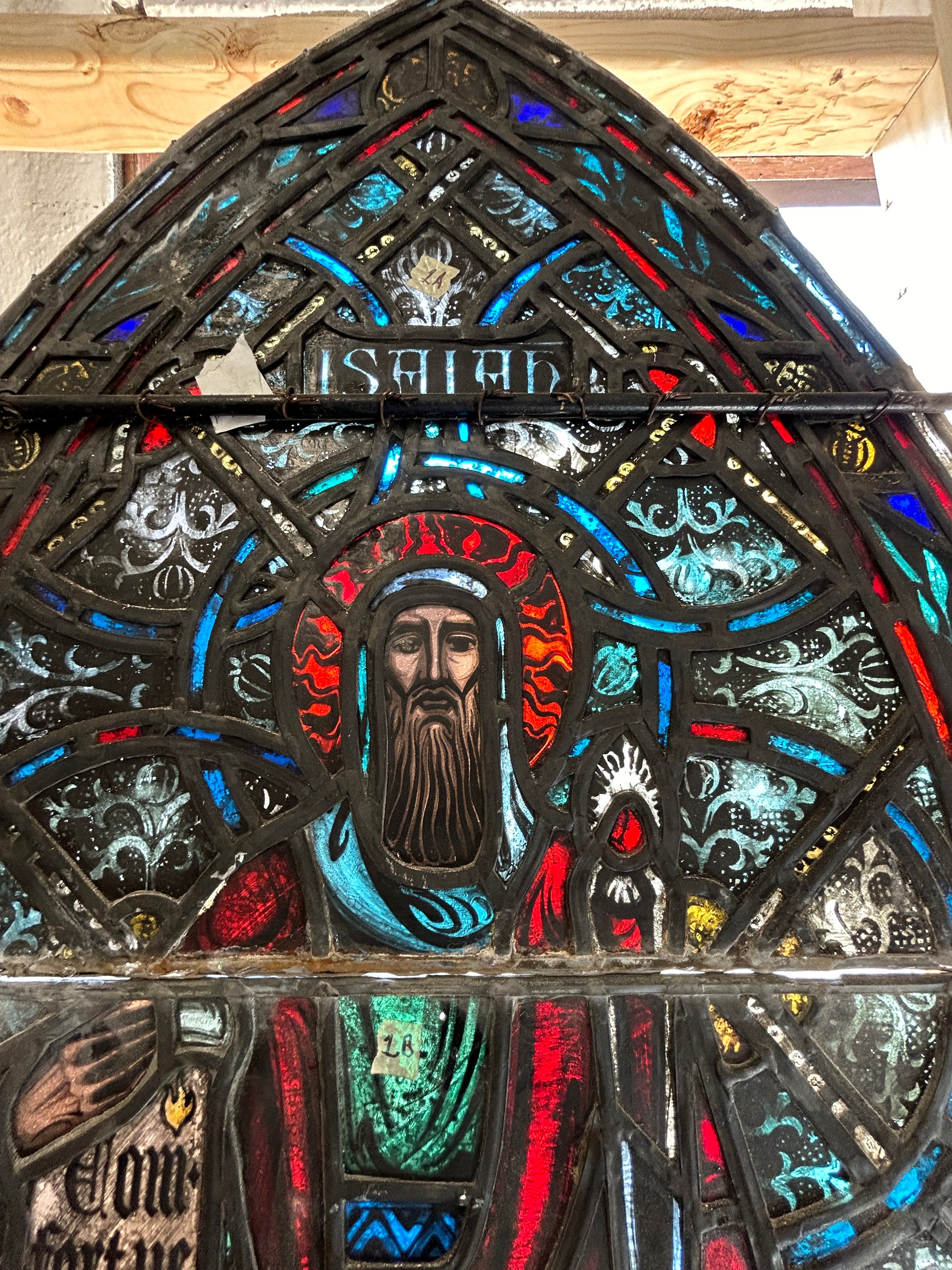 Antique Stained Glass Saint Isaiah Church Window - 1A - Etsy