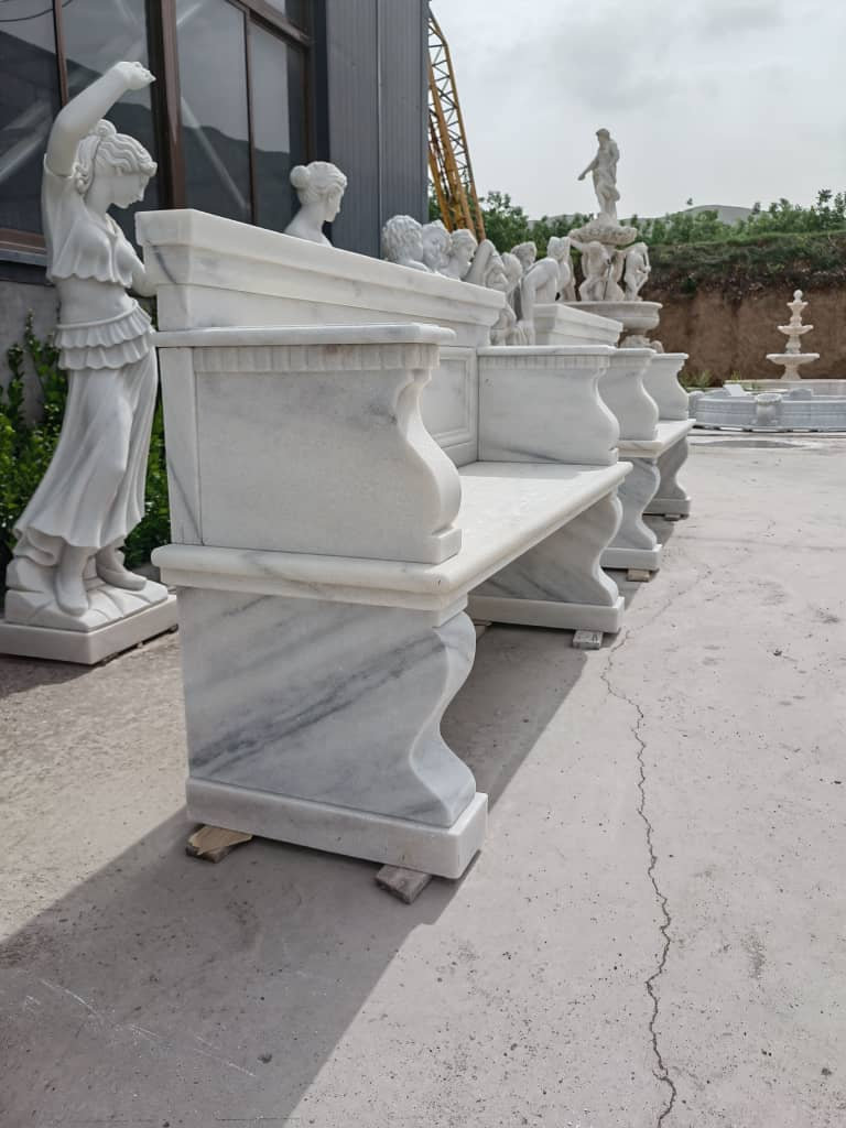 Marble Estate Garden Bench - Etsy