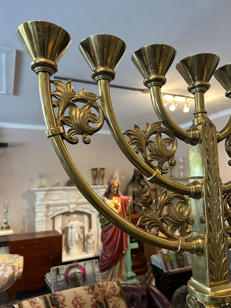 Antique Brass Gothic Church Large Candleabras PAC500 - Etsy