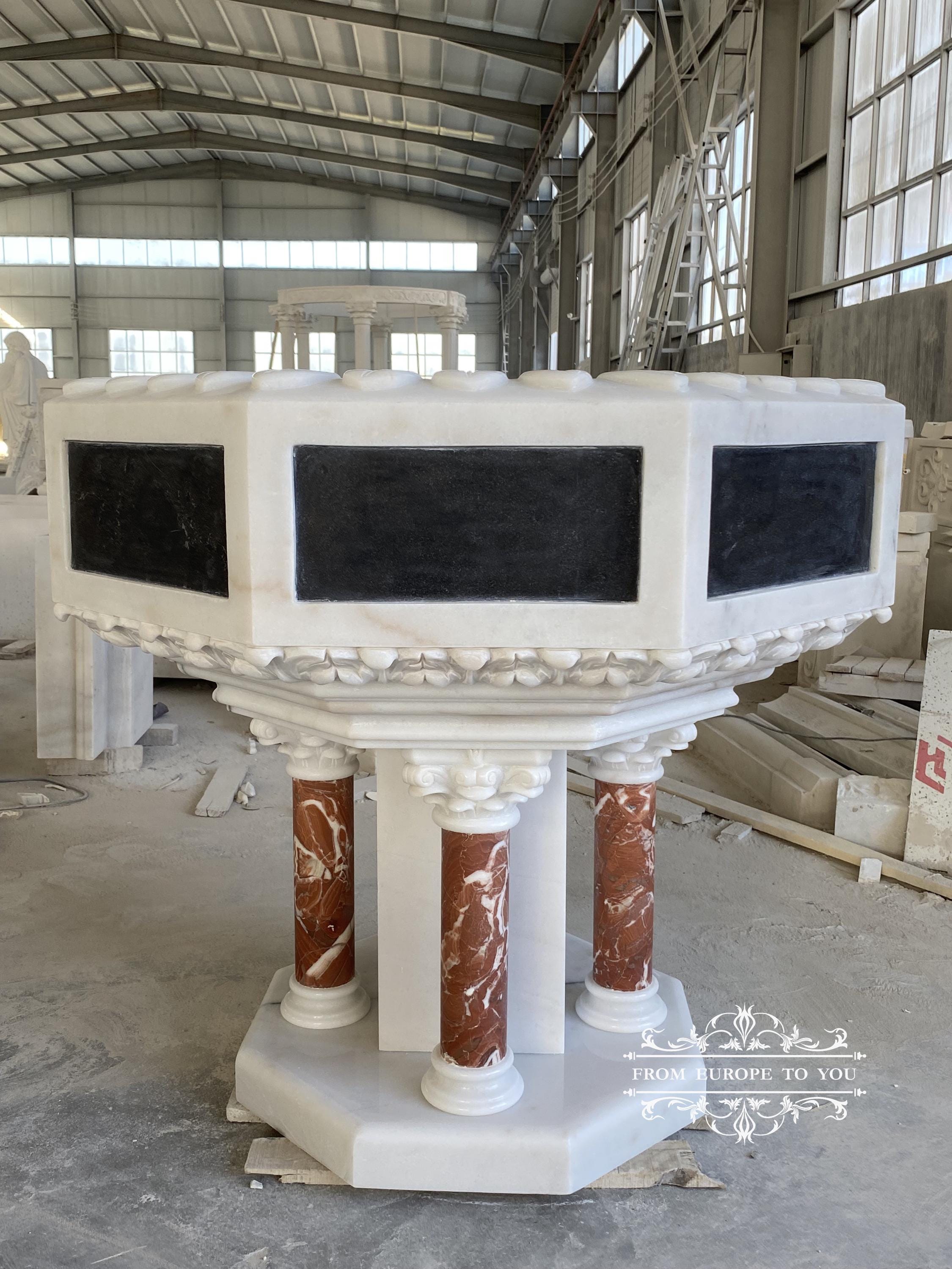 Carved Marble Church Religious Baptismal Font - TF249 - Etsy