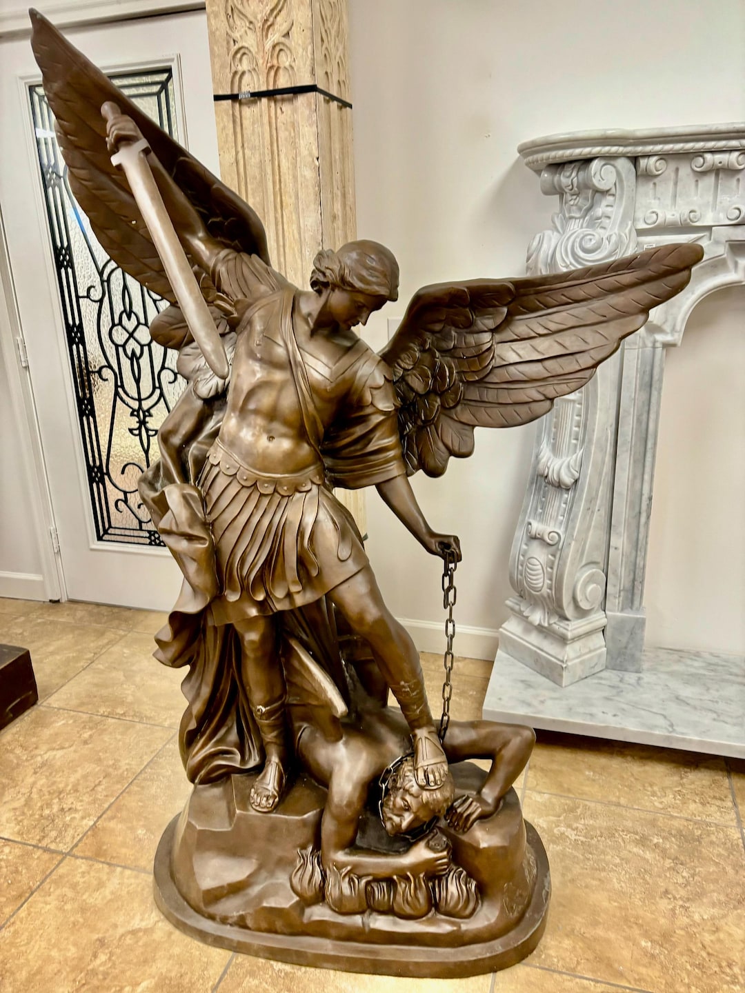 Bronze St. Michael the Archangel Statue - MAA1 - Etsy