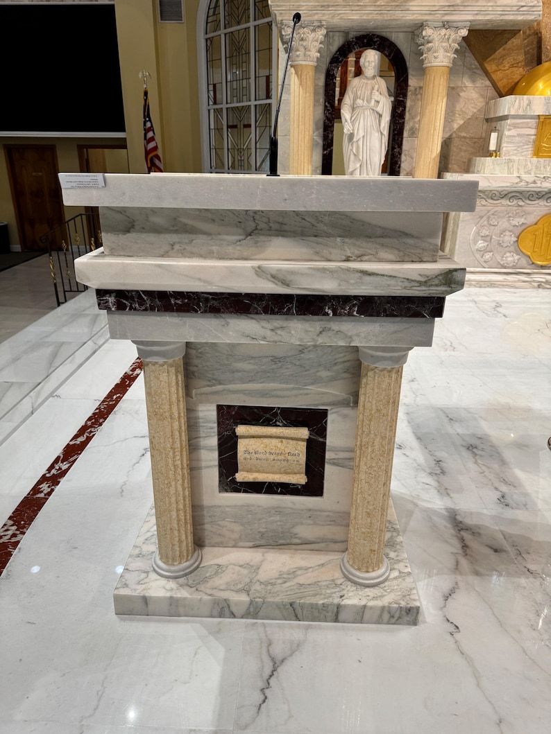 Carved Marble Church Lectern - Podium - JJX6P - Etsy