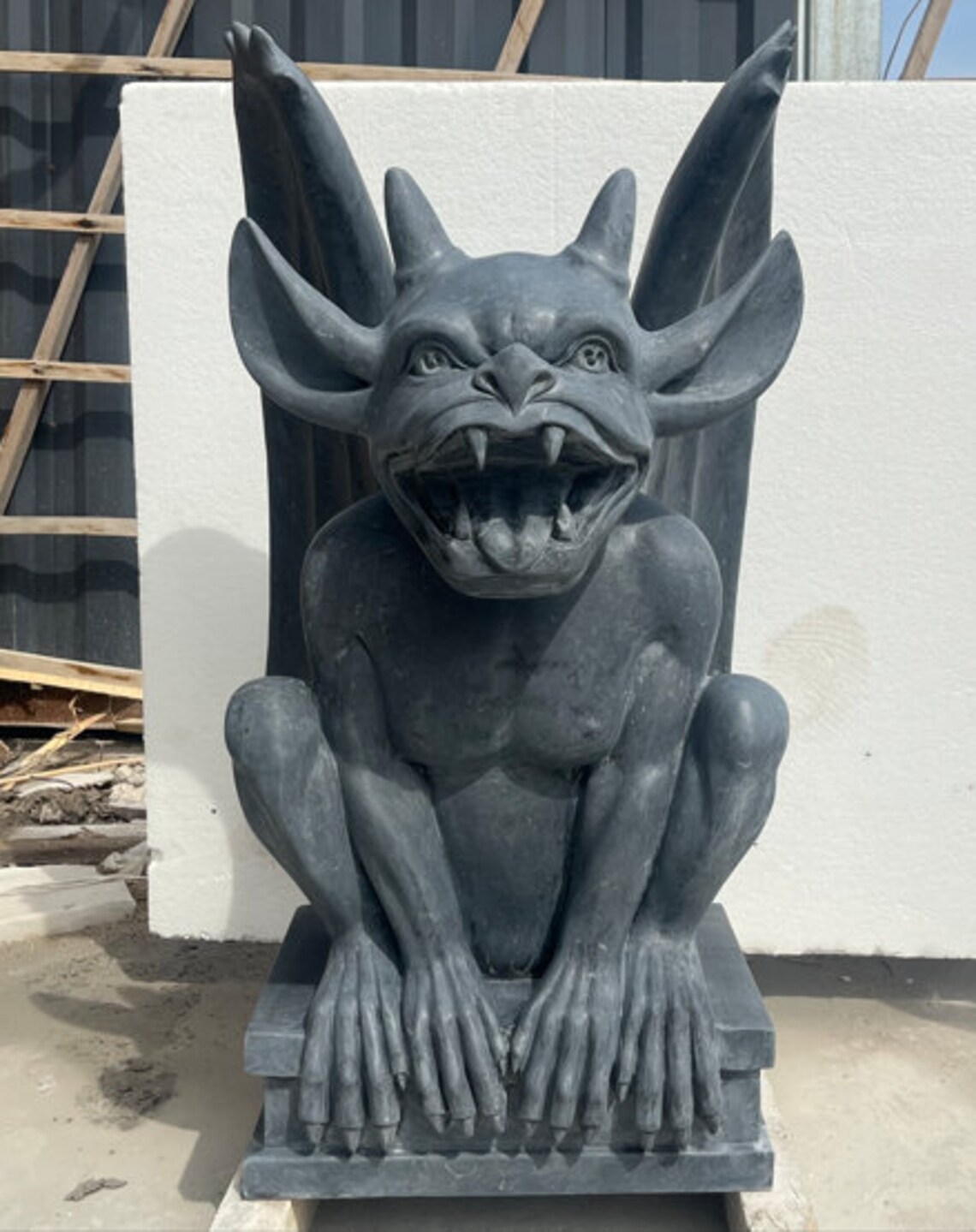 Carved Stone Grotesque Gargoyle Statues - TF436 - Etsy