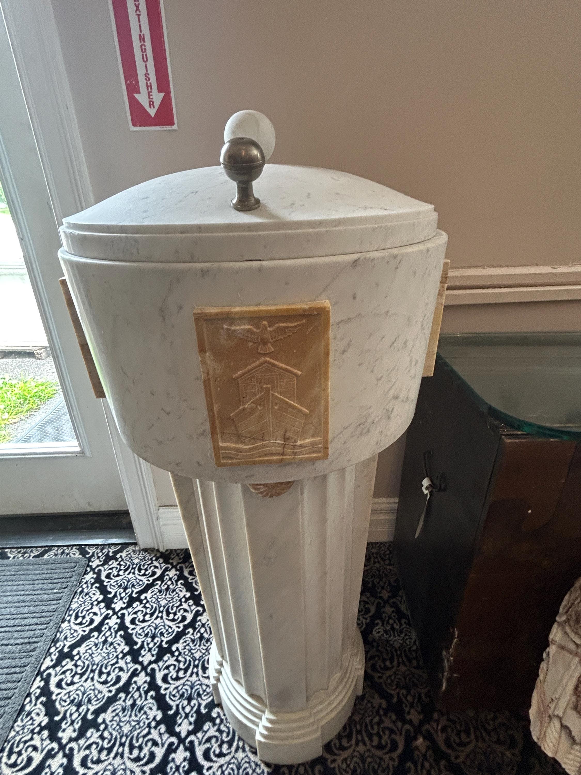 Vintage Art Deco Baptismal Font From a Closed Church - AC106 - Etsy