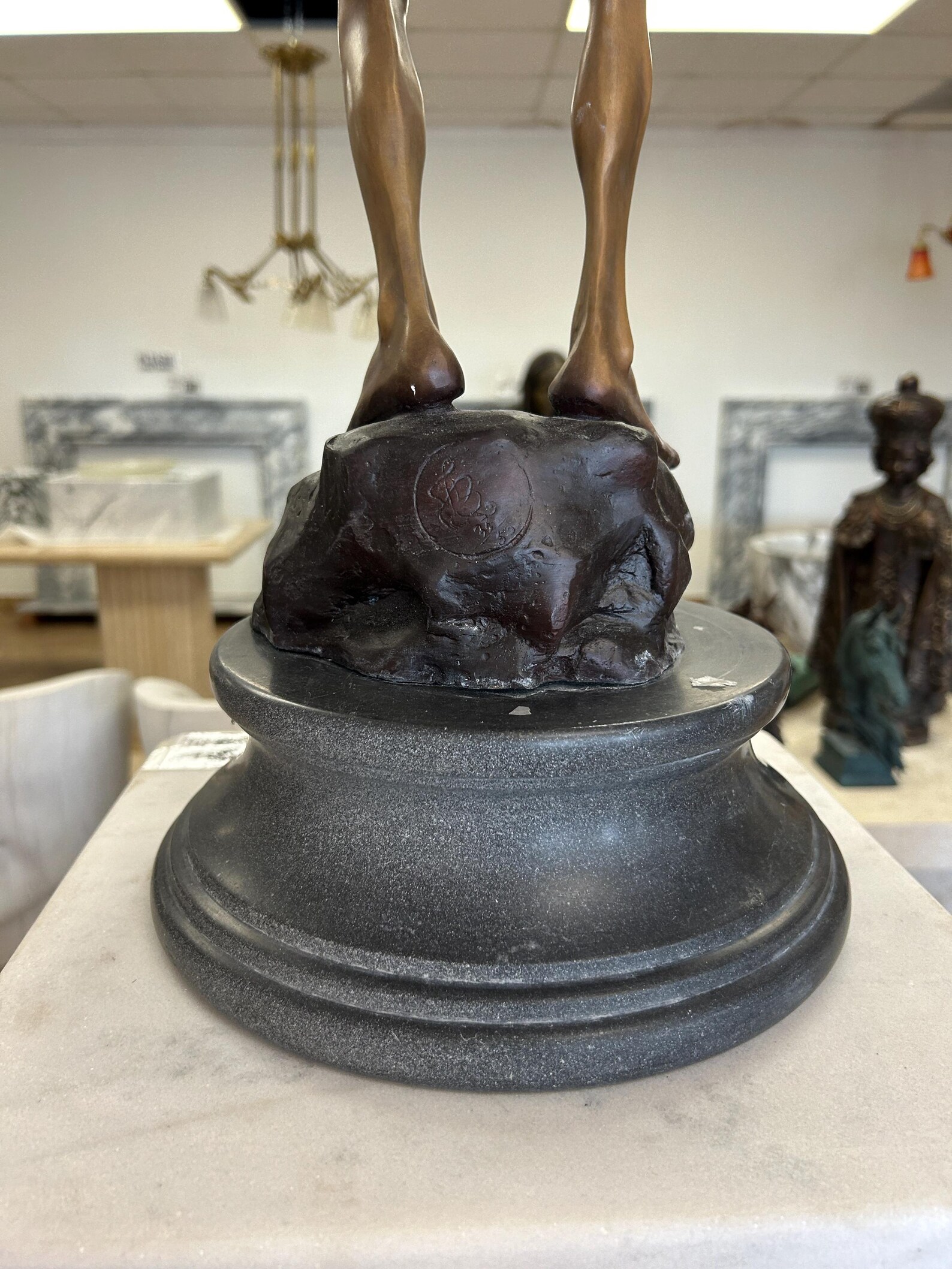 Bronze Pixie Statue With a Shell on a Marble Base - JX261S - Etsy