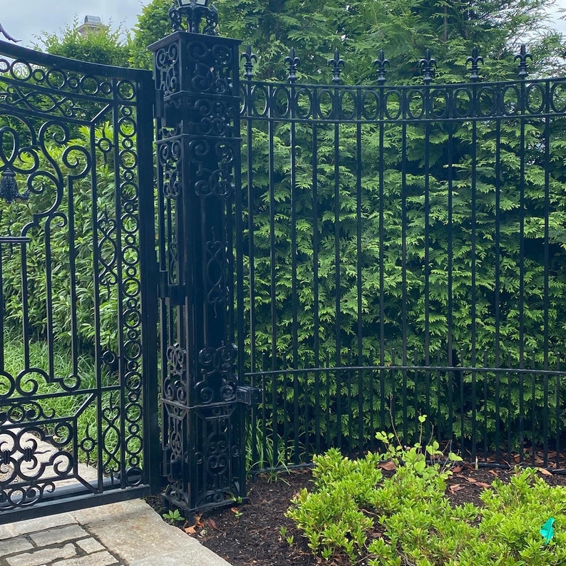Victorian Style Wrought Iron Driveway Gates - Etsy