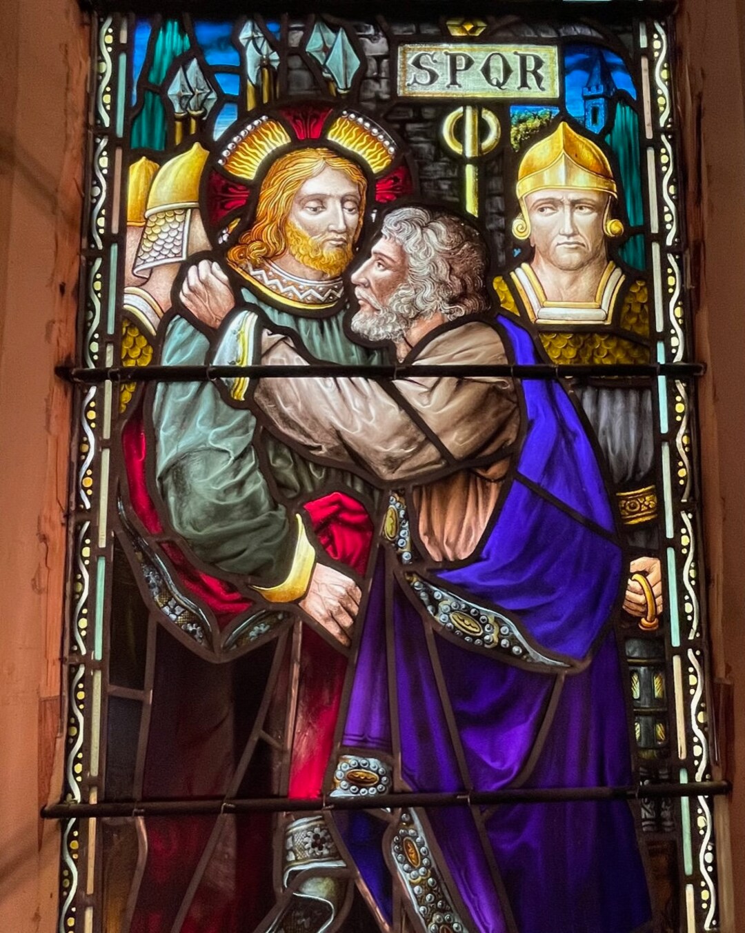 Incredible Antique Church Stained Glass Window of Jesus Sprq - Etsy