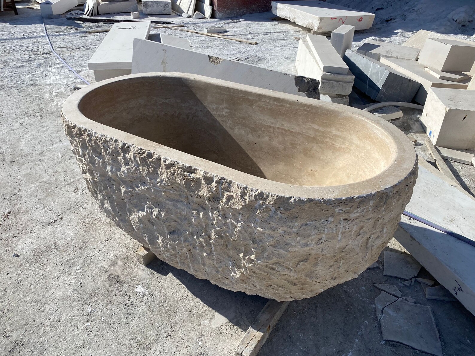 Marble Designer Chip Carved Bathtub - Etsy