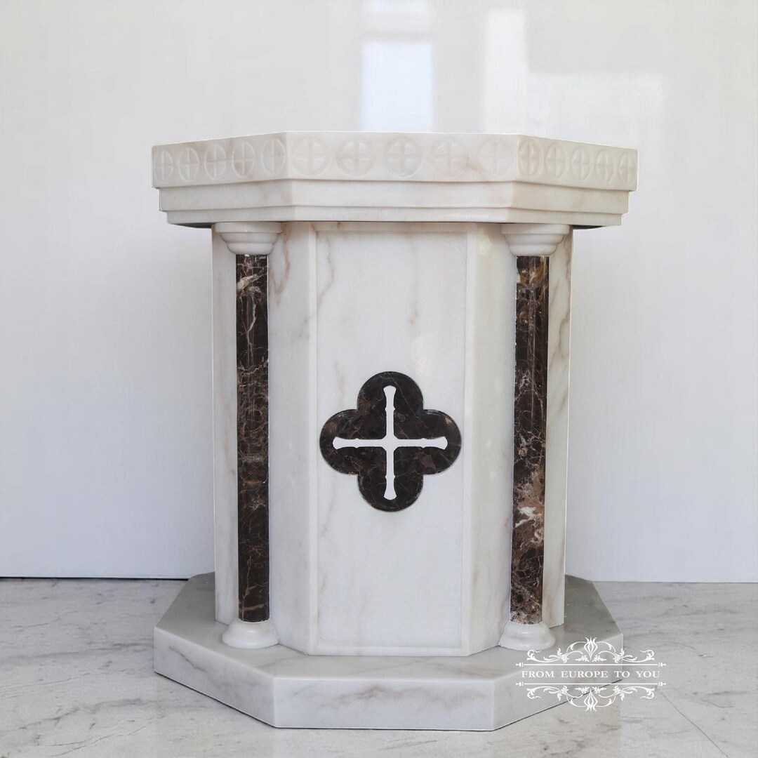 Marble Carved Church Religious Font - TF512MF1 - Etsy