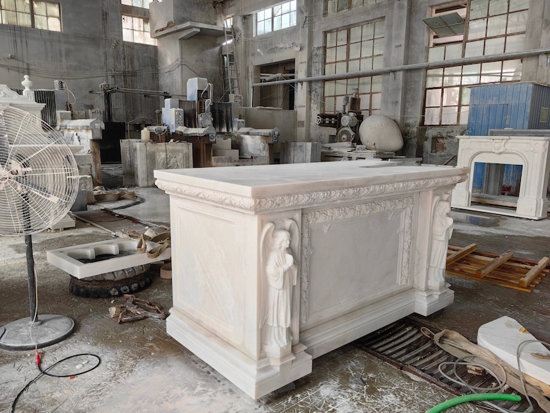Carved Marble Religious Church Altar With Angels - Etsy