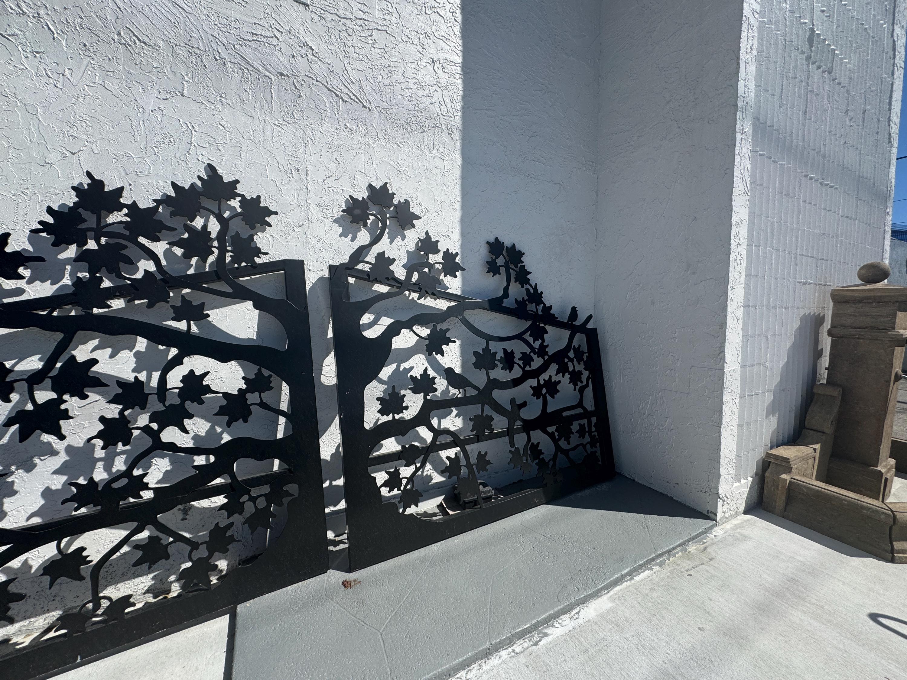 Beautiful Powder Coated Steel Leaf Driveway Gates - Etsy