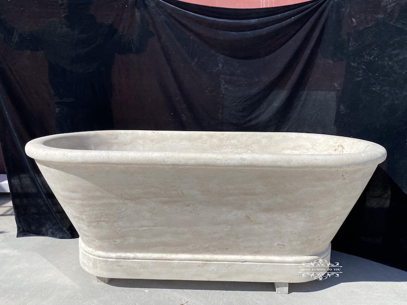 Travertine Carved Designer Stone Bathtub - TF89 - Etsy