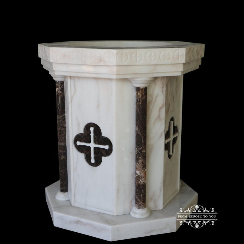 Marble Carved Church Religious Font - TF512MF1 - Etsy
