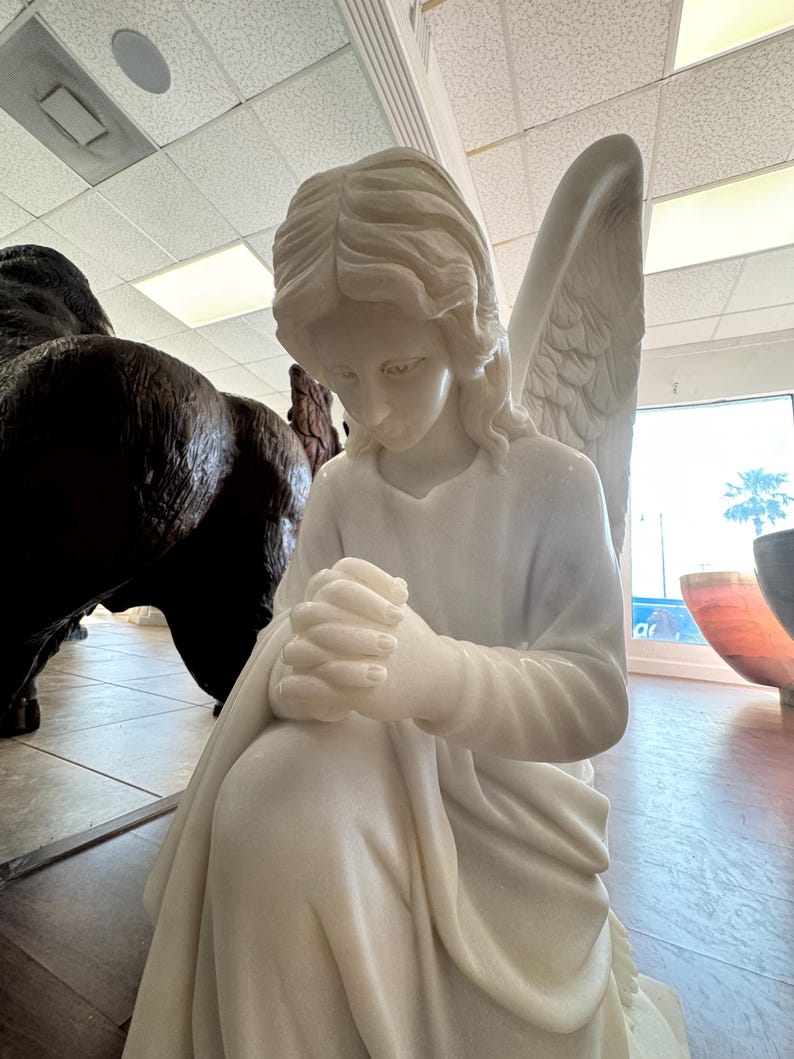 Marble Carved Kneeling Praying Statues - TF540 - Etsy
