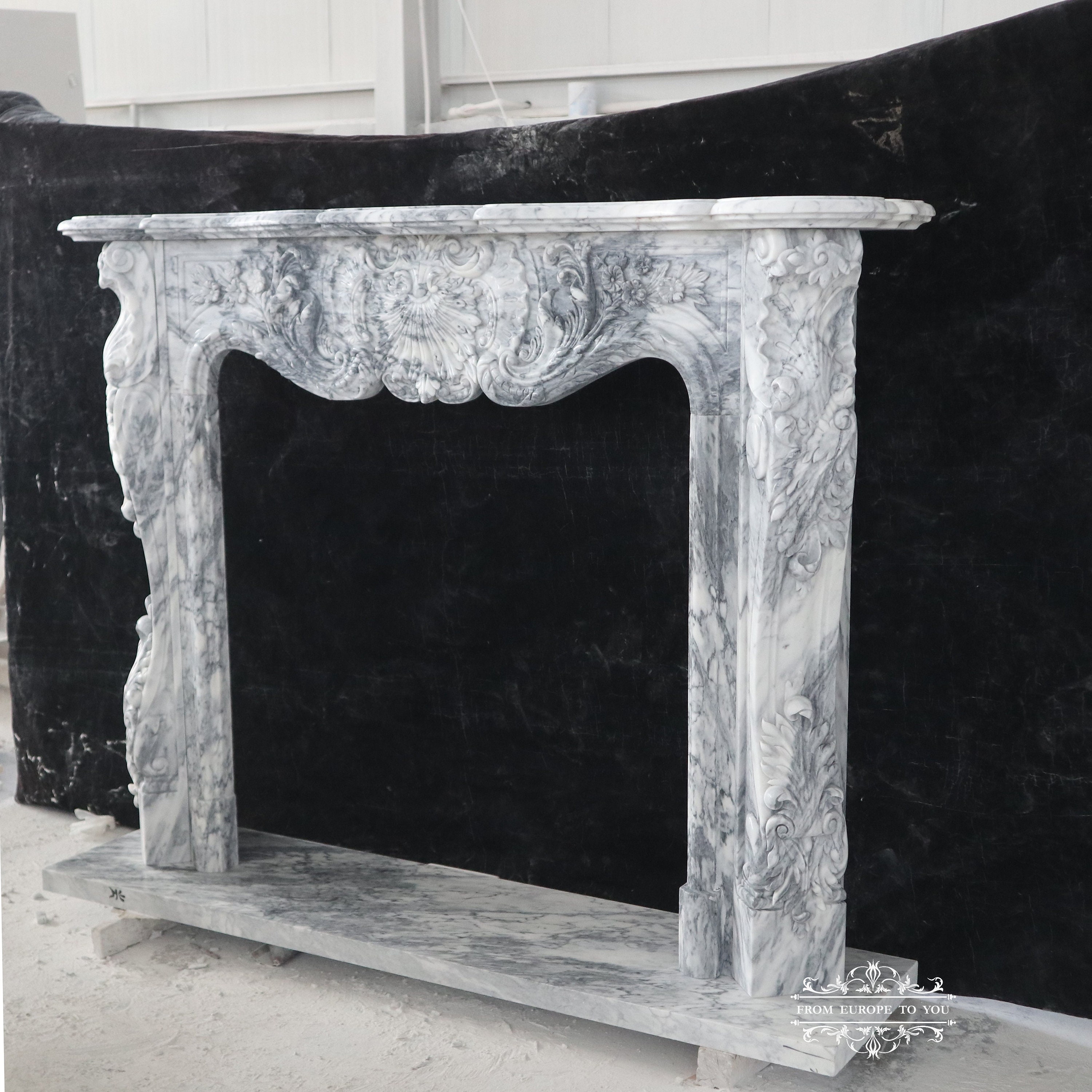 French Style Italian Marble Fireplace Mantel - Etsy