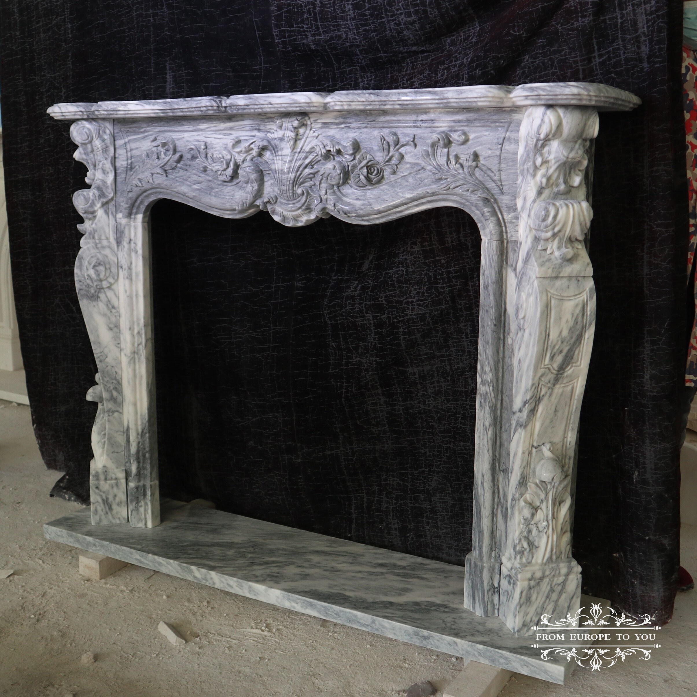 French Style Italian Marble Fireplace Mantel - Etsy